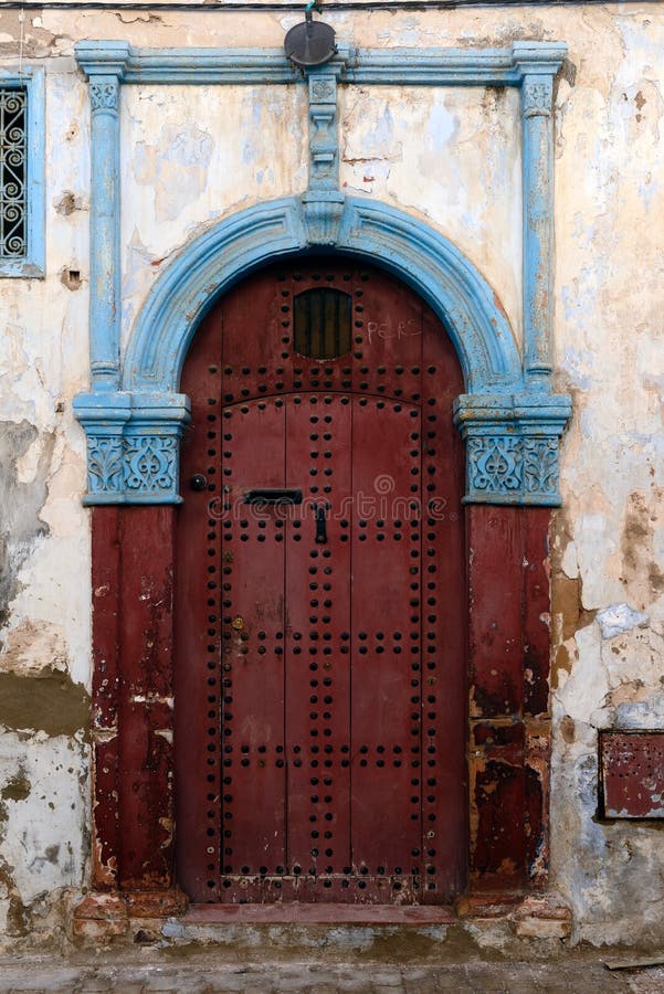Dark Red Door, Rabat, Morocco Stock Photo - Image of arab, landmark ...
