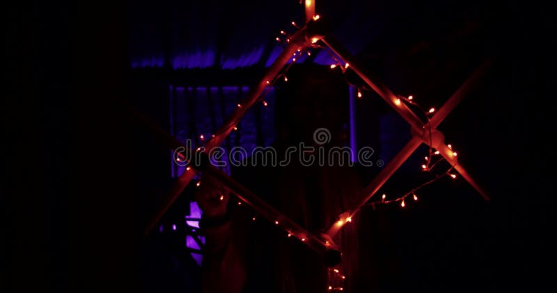 Dark Red Evil Snow. Ancient Aliens Signs. Stock Footage - Video of ...