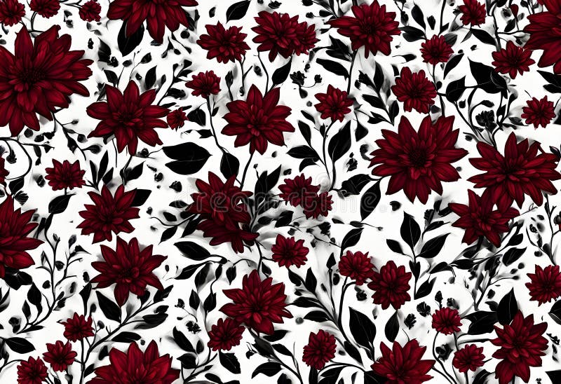 Dark Red Flower Background High Contrast Stock Illustration ...