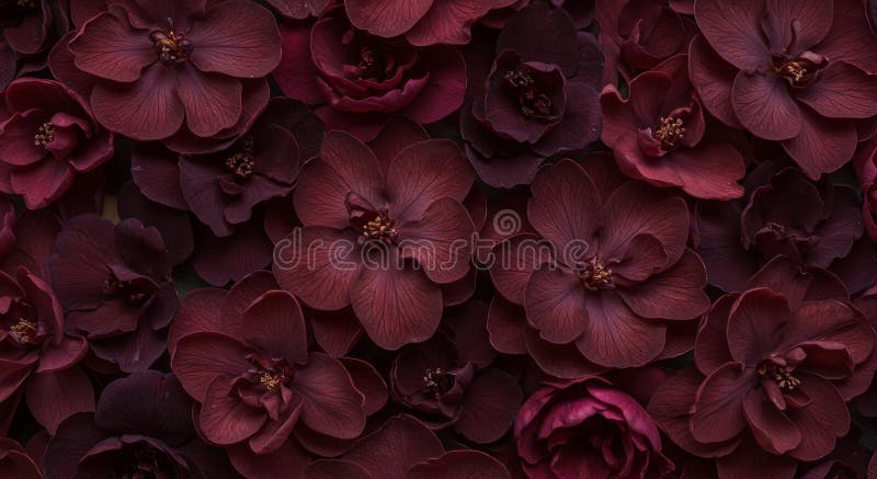Dark Red Flowers Close Up Texture Background Stock Illustration ...