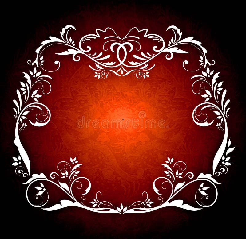 Dark Red Frame Luxury and Borders Set Design Decoration Pattern and ...