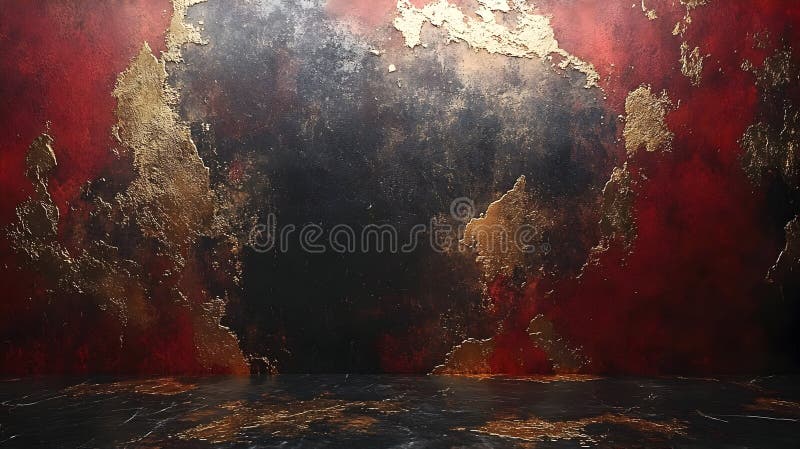 Dark Red and Gold Abstract Background Stock Illustration - Illustration ...