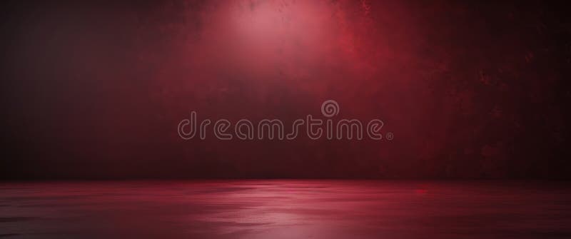 A Dark Red Gradient Background with a Subtle Floor Plane Creating a ...