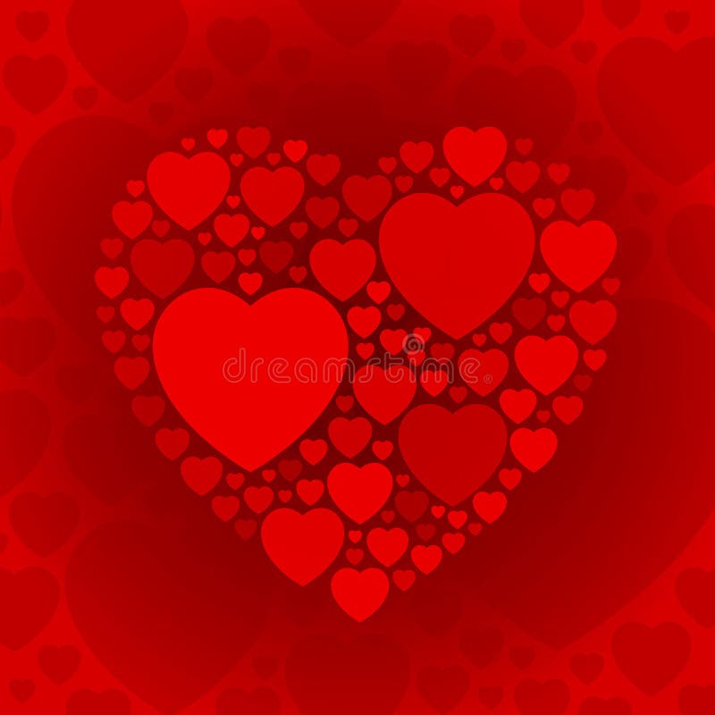 Dark Red Heart Shape on Maroon Background Stock Vector - Illustration ...