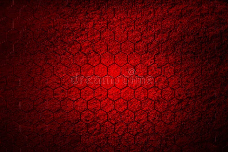 Dark Red Hexagon Background and Real Texture Stock Illustration ...