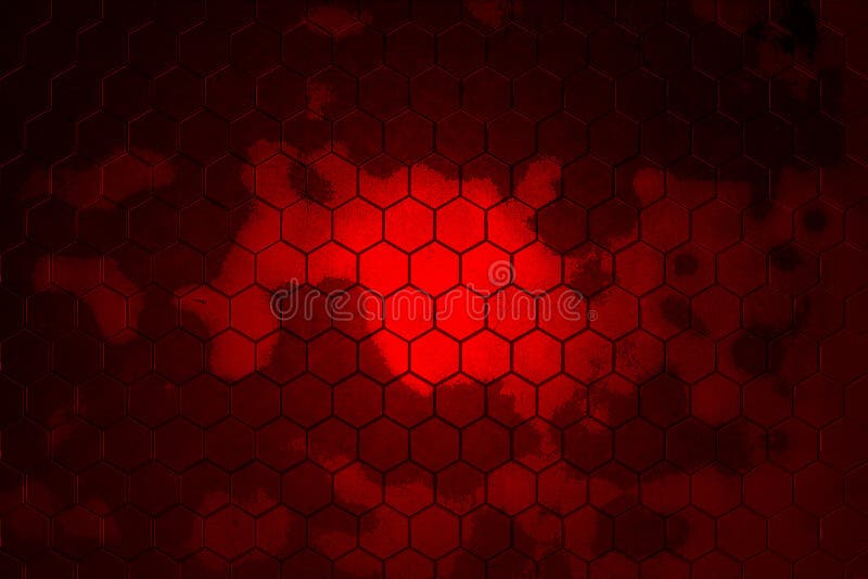 Dark Red Hexagon Background and Real Texture Stock Illustration ...