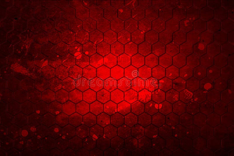 Dark Red Hexagon Background and Real Texture Stock Illustration ...