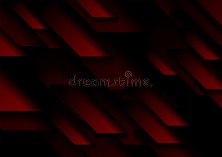 Dark Red Hi-tech Geometric Abstract Background Stock Vector ...