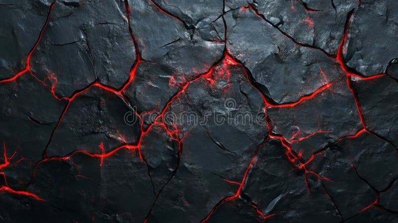 Dark Red Hot Lava Rock Texture Background Stock Illustration ...