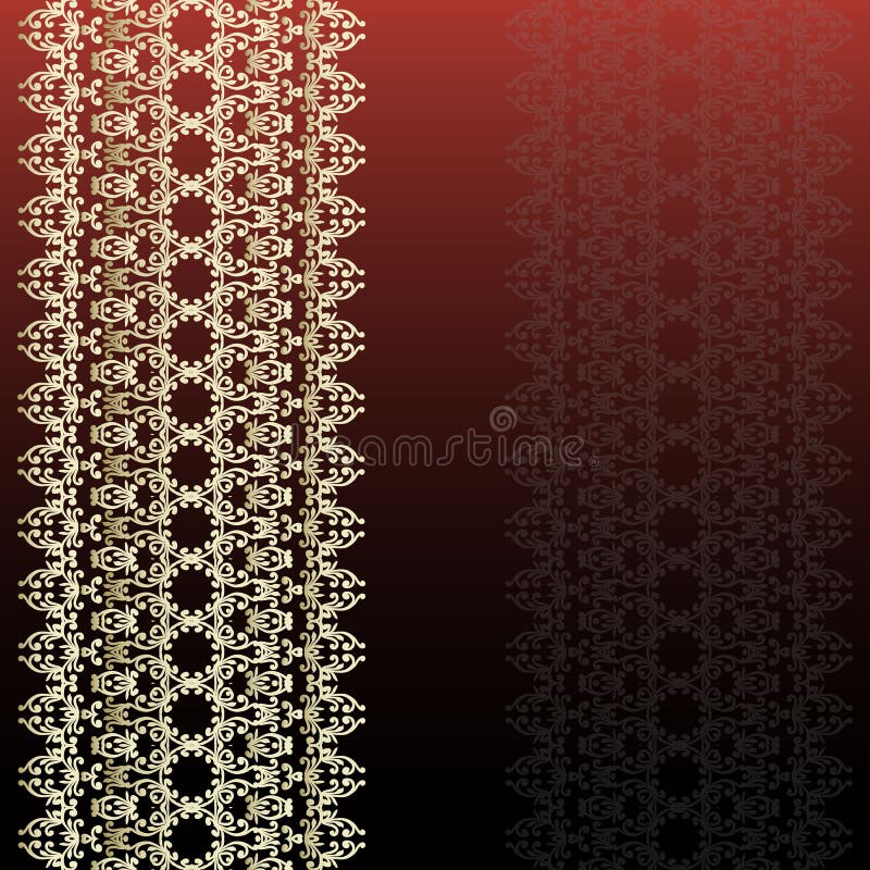 Dark Red Invitation Card with Abstract Pattern and Blank Vertical ...