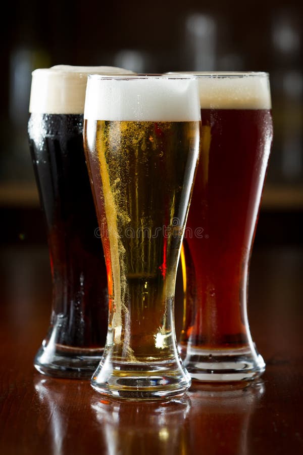 Glasses of Beer stock photo. Image of closeups, beverage - 252834