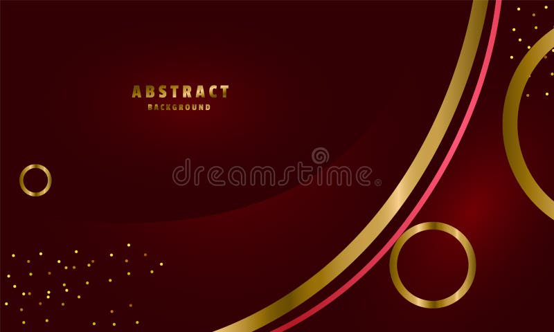 Dark Red Luxury Premium Background and Gold Shape Design Stock Vector ...