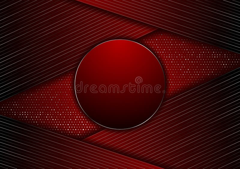 Dark Red and Metallic Abstract Tech Geometric Background Stock Image ...