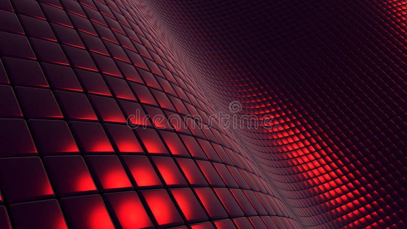 Dark Red Metallic Background, Metal Squares Pattern, Modern Technology ...