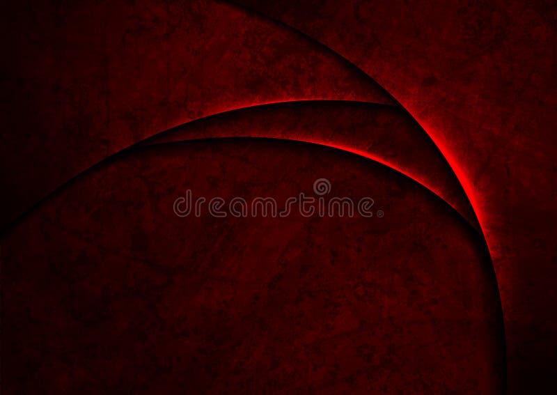 Dark Red Neon Glowing Grunge Waves Abstract Background Stock ...
