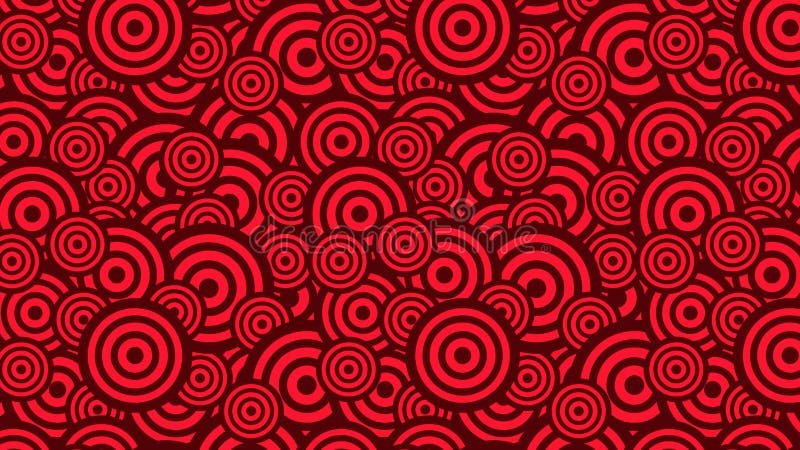 Dark Red Overlapping Concentric Circles Pattern Stock Vector ...