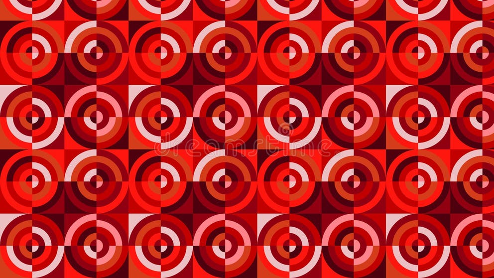Dark Red Quarter Circles Pattern Background Vector Illustration Stock ...