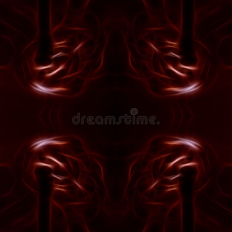 Dark Red Seamless Abstract Pattern with Light Sinuous Lines and Bright ...