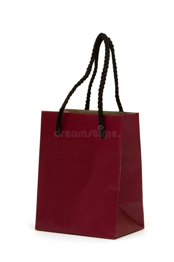 Dark red shopping bag stock image. Image of crimson, clean - 22700627