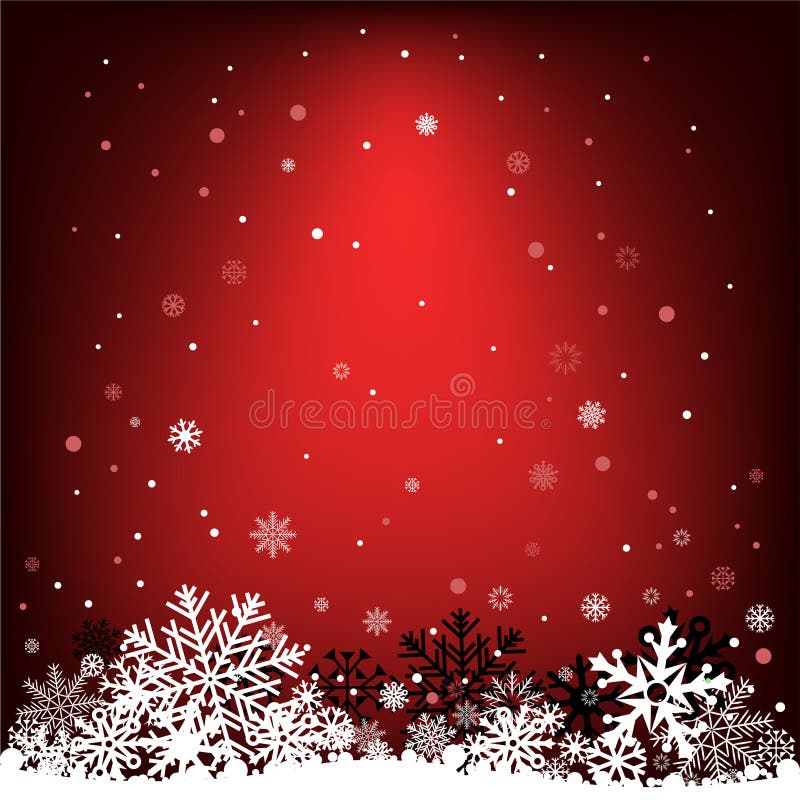 Red Christmas Background with Snowflakes. Stock Vector - Illustration ...