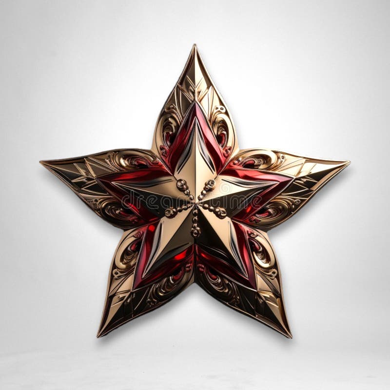 Soviet Realism Inspired Poster: Mountain Range on Red Background Stock ...