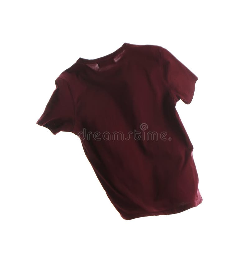 Dark Red T-shirt Isolated. Stylish Clothes Stock Photo - Image of ...