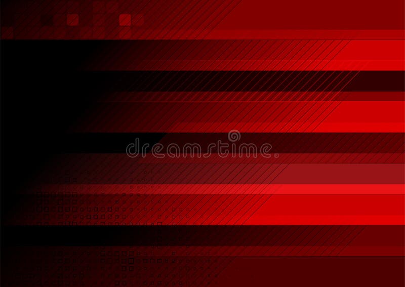 Dark Red Tech Geometric Abstract Background Stock Illustration ...