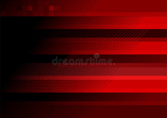 Dark Red Tech Geometric Abstract Background Stock Illustration ...