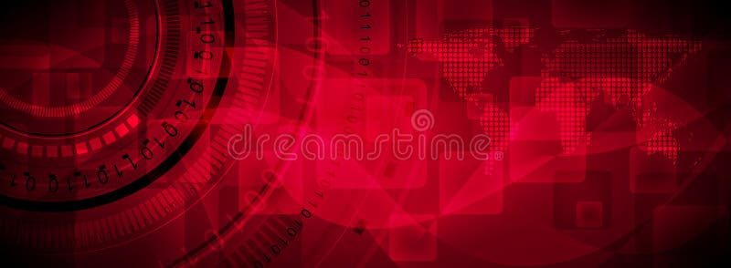Dark Red Technology Vector Banner Design Stock Vector - Illustration of ...