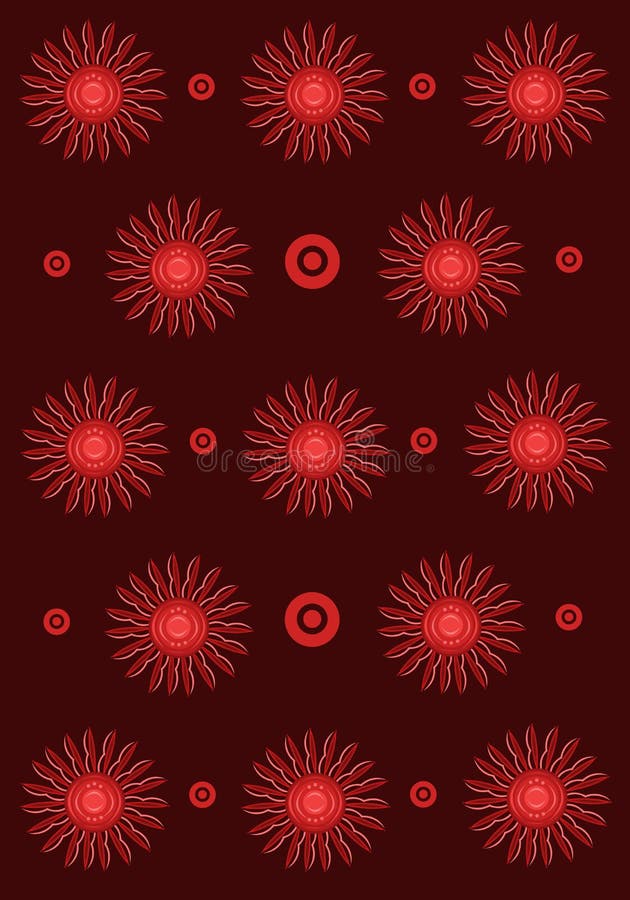 Dark Red Unique Flower Vector Wallpaper Stock Vector - Illustration of ...