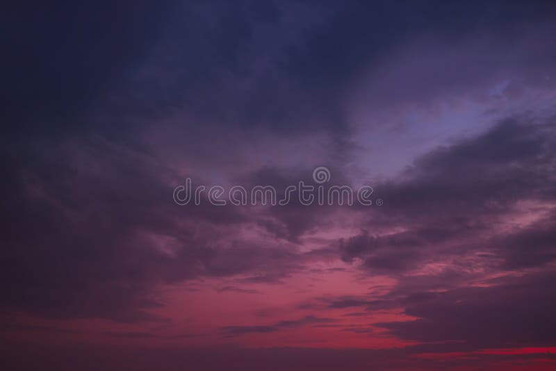 Dark Red-violet Sky at Sunset As a Backdrop Stock Image - Image of ...