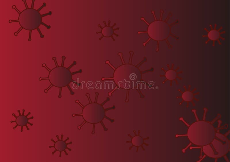 Dark Red Virus or Viral Background Stock Illustration - Illustration of ...