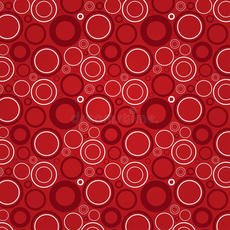 Dark Red and White Circles on a Red Background Stock Vector ...