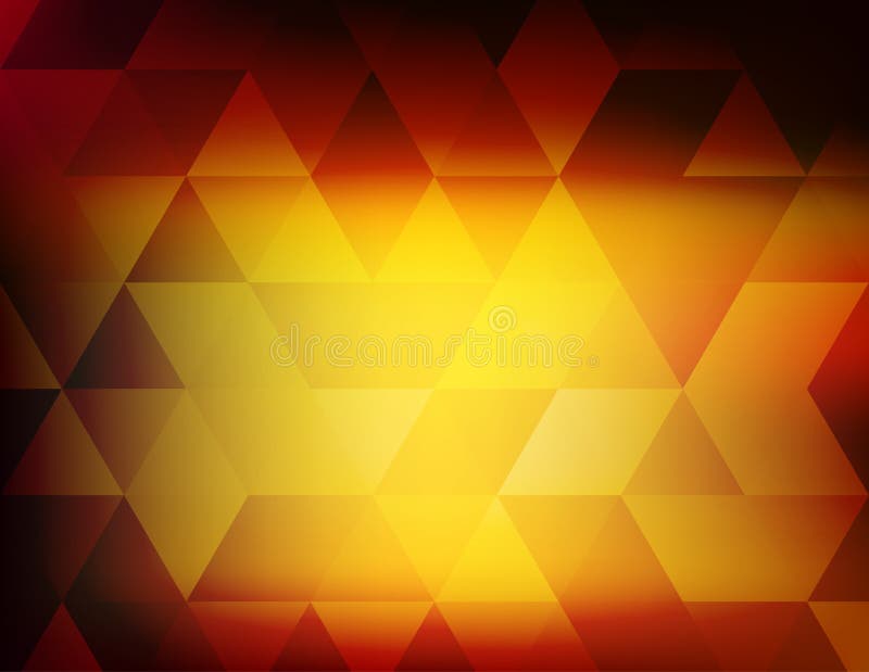 Dark Red and Yellow Pattern with Triangles. Vector Stock Vector ...
