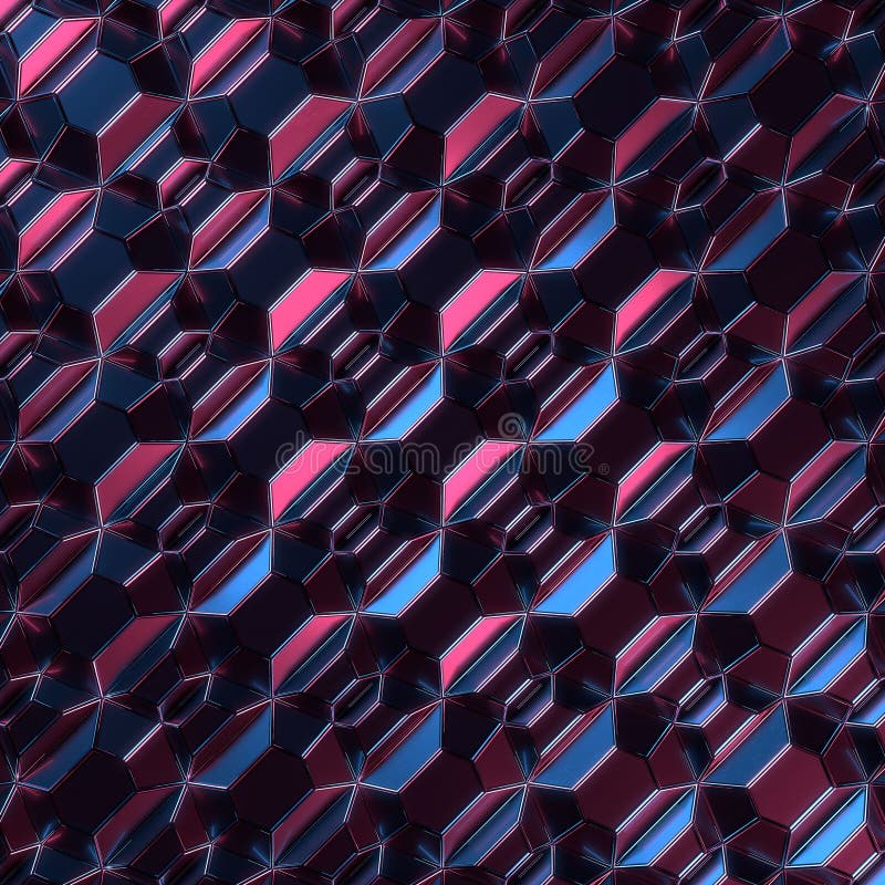 Dark Reflective Metallic Abstract Surface Pattern. 3d Rendering Stock ...
