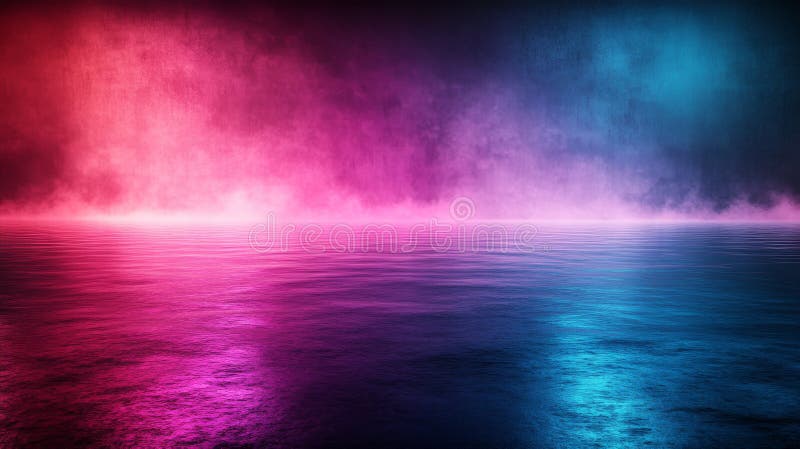 A Dark Reflective Surface Illuminated with Abstract Background ...