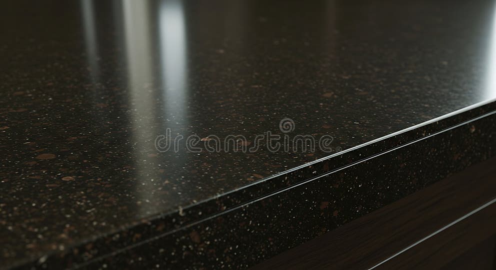 Dark Reflective Surface with Subtle Speckles and a Sharp Edge Detail ...