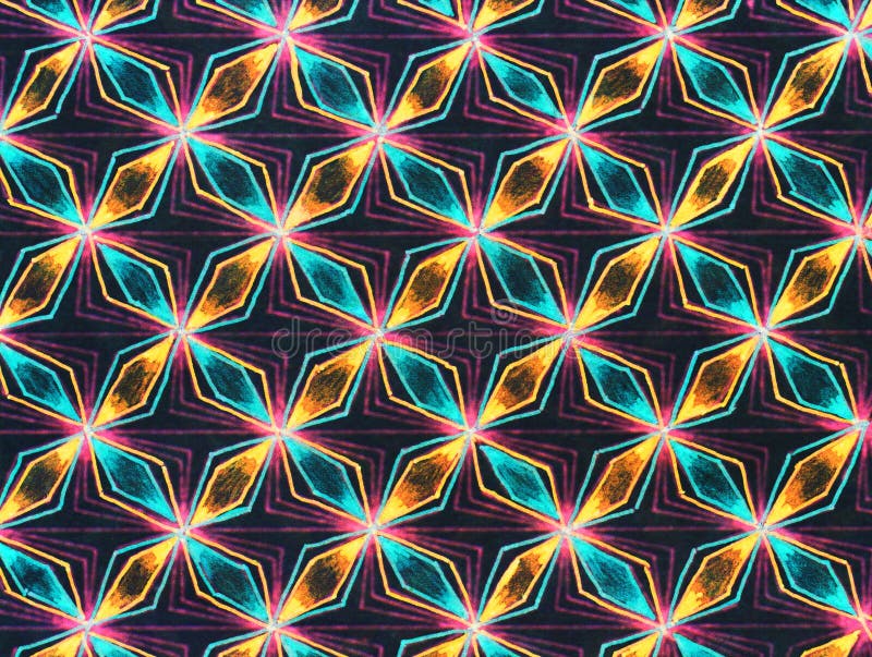 A Hand Coloured Criss-cross Diamond Pattern. Stock Illustration ...