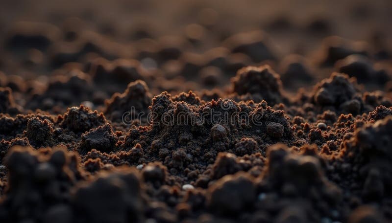 Dark, Rich Loam Soil, Clods and Crumb Structure Visible , Texture ...