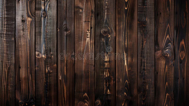 Dark and Richly Textured Medium Dark Wood Planks Against a Blurred ...