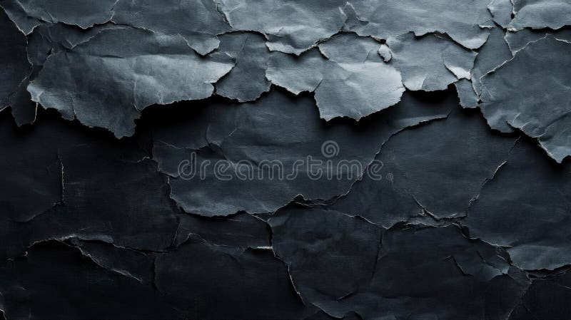 Dark Ripped Paper Creates Abstract Texture and Grunge Background with ...