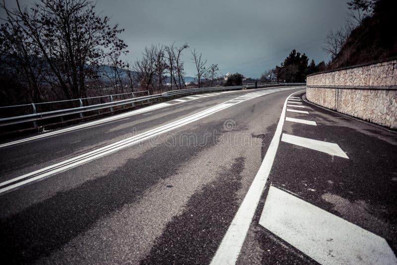 Dark road stock image. Image of landscape, speed, curve - 30952917