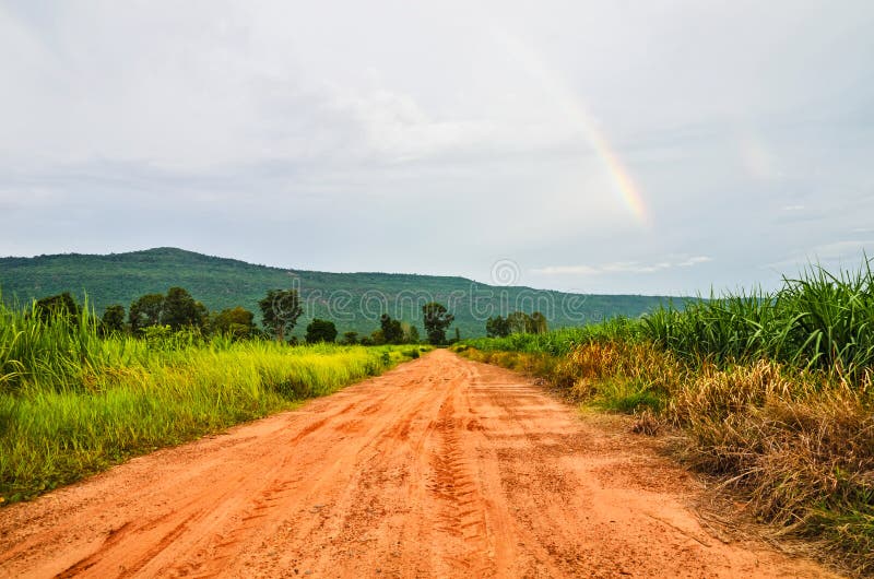 Dark Road Rural into Mountain Stock Photo - Image of direction, peak ...