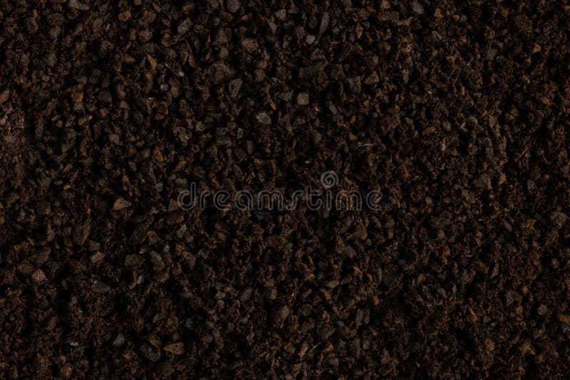 Dark Roast Coffee Grounds Background Stock Image - Image of ingredient ...