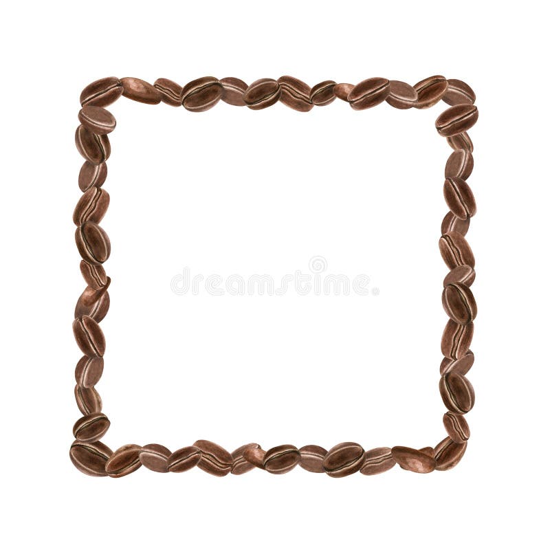 Dark Roasted Coffee Beans. Square Frame with Aroma Ingredient for ...