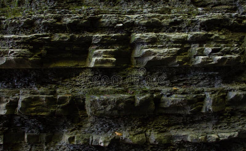Dark Rock Wall in an Old Deep Well in the Catacombs Stock Image - Image ...
