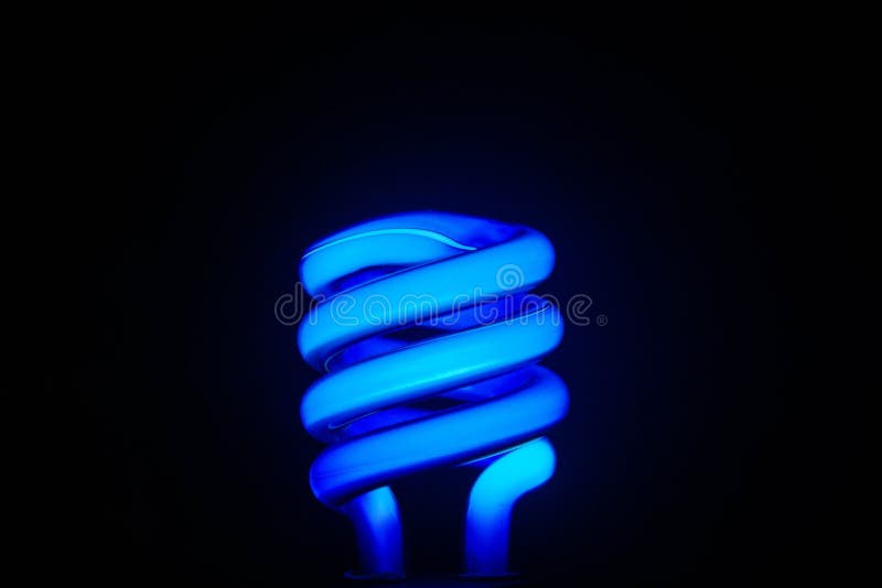 Dark Room & Blue Neon Light Stock Photo - Image of colors, room: 95320768