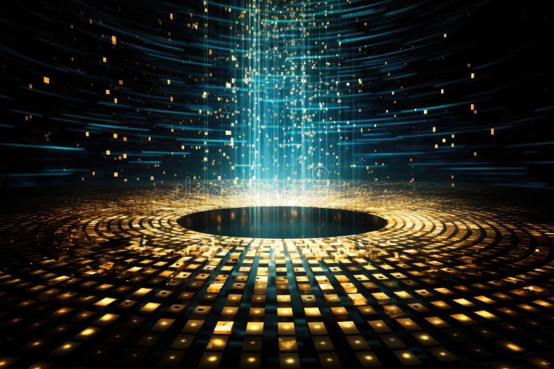 A Dark Room Brightly Lit by Multiple Lights Creating a Captivating and ...