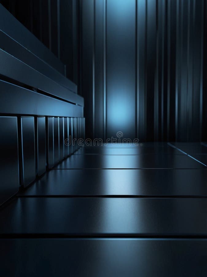 Dark Room Consisting of Dark Blocks Stock Illustration - Illustration ...