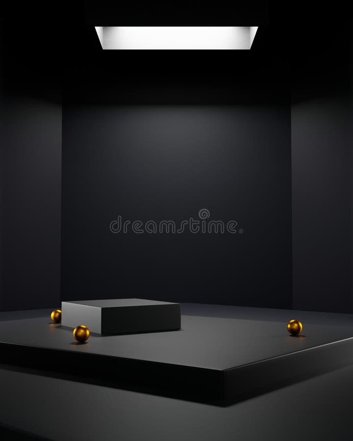 Dark room stock illustration. Illustration of perspective - 272563366